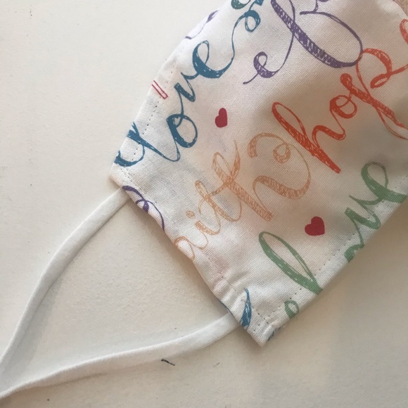 AtticFabricsCo | Accessories | Adjustable Faith Hope Love Face Mask ...